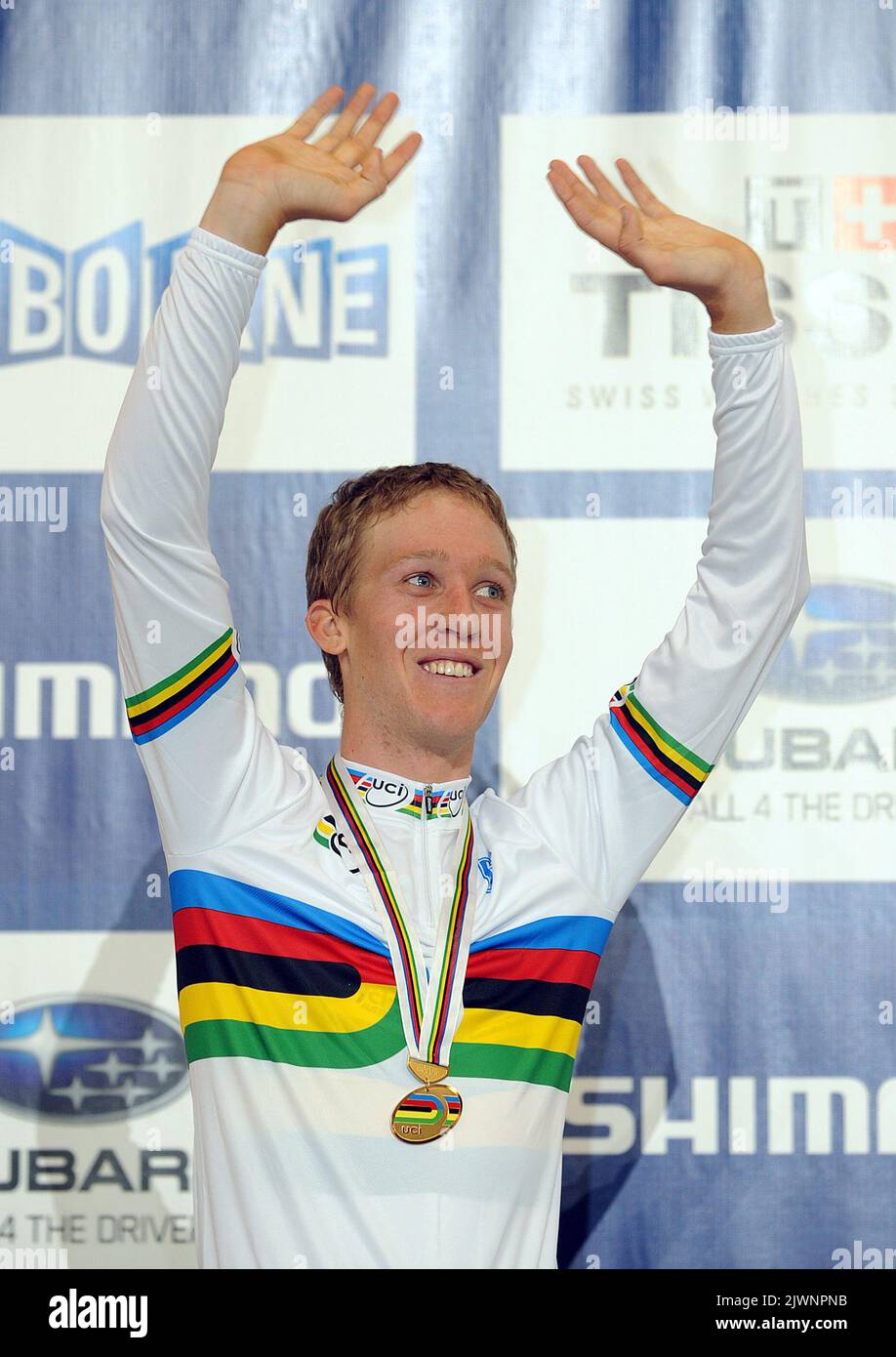 Cameron Meyer of Australia celebrates winning the Gold Medal, in the ...