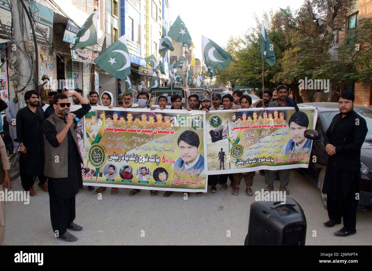 Members of Pakistan Patriotic Community are holding celebration rally ...