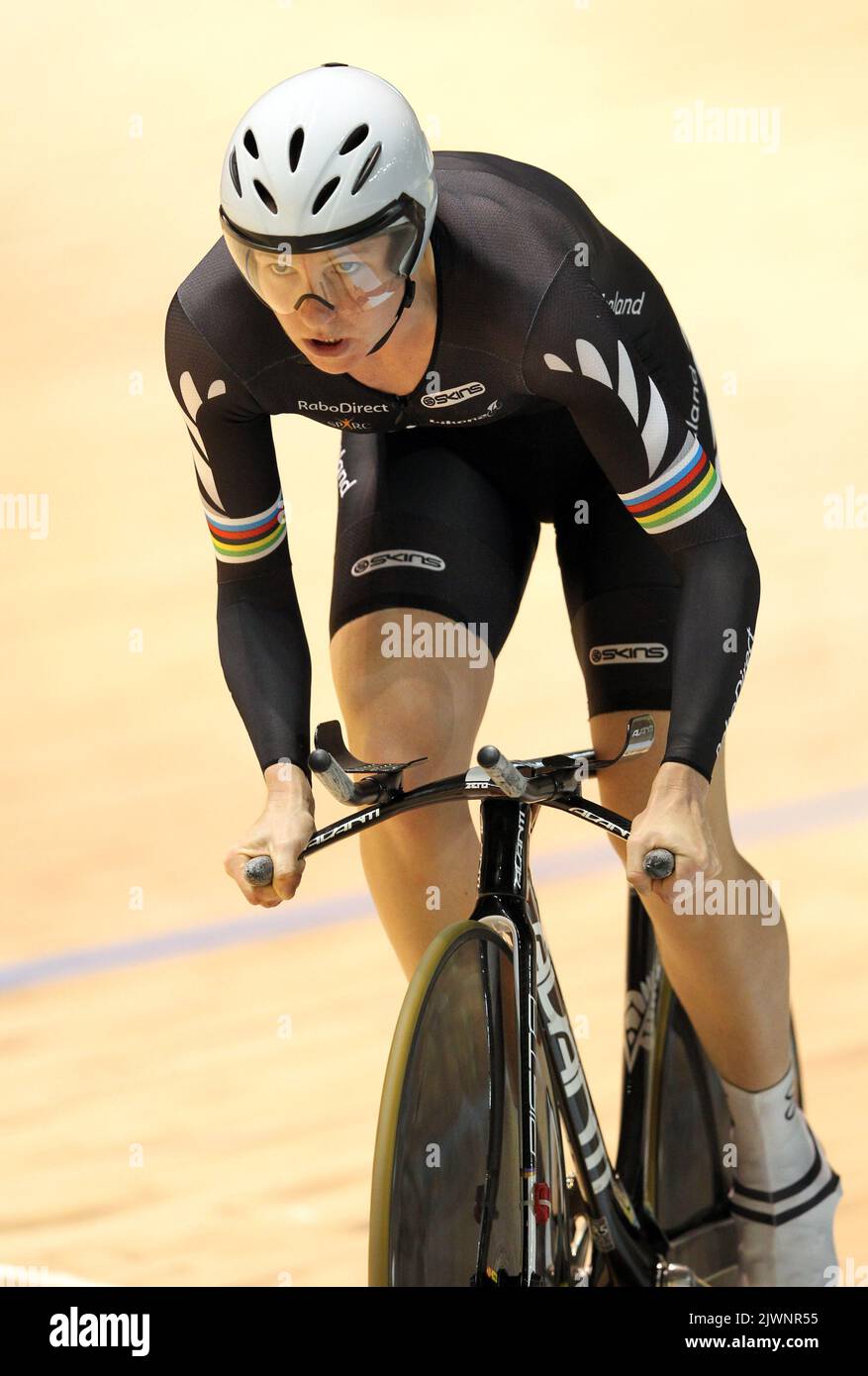 New Zealand's Alison Shanks on her way to winning a gold medal in the ...