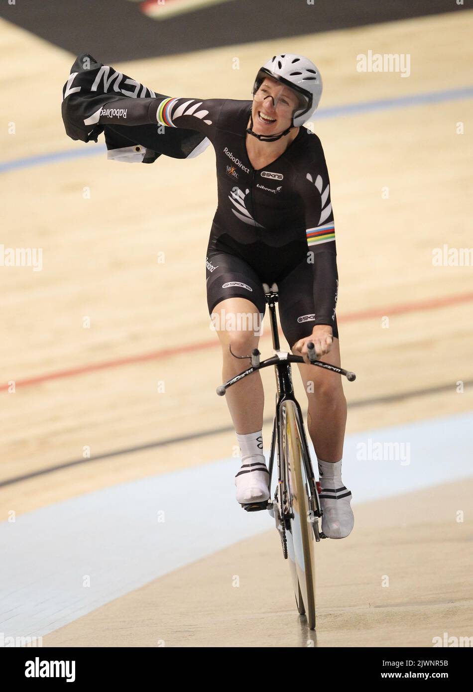 New Zealand's Alison Shanks after winning a gold medal in the Women's ...