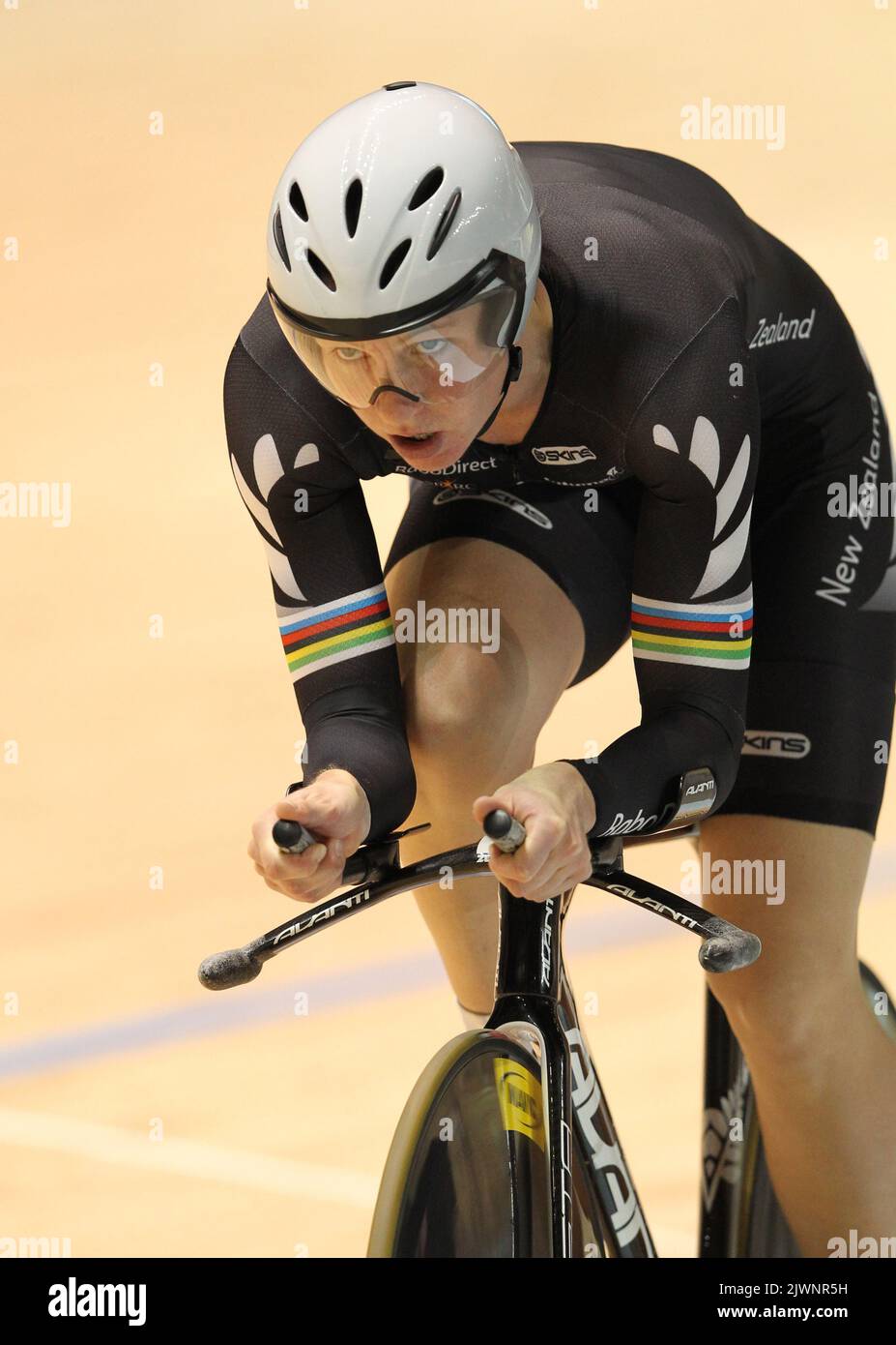 New Zealand's Alison Shanks on her way to winning a gold medal in the ...