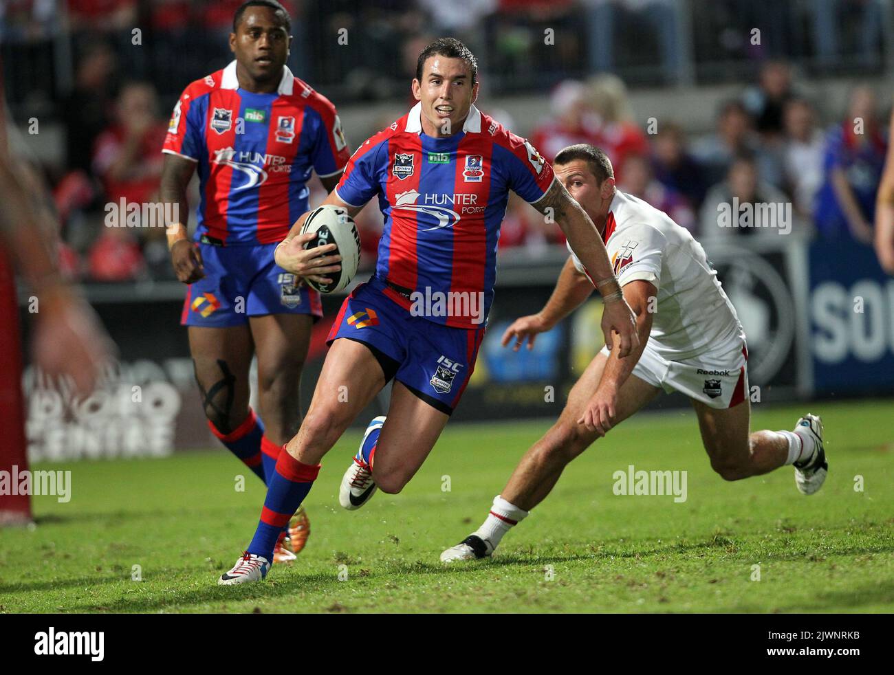 Darius Boyd in action for the Knights during the NRL Round 7 between ...