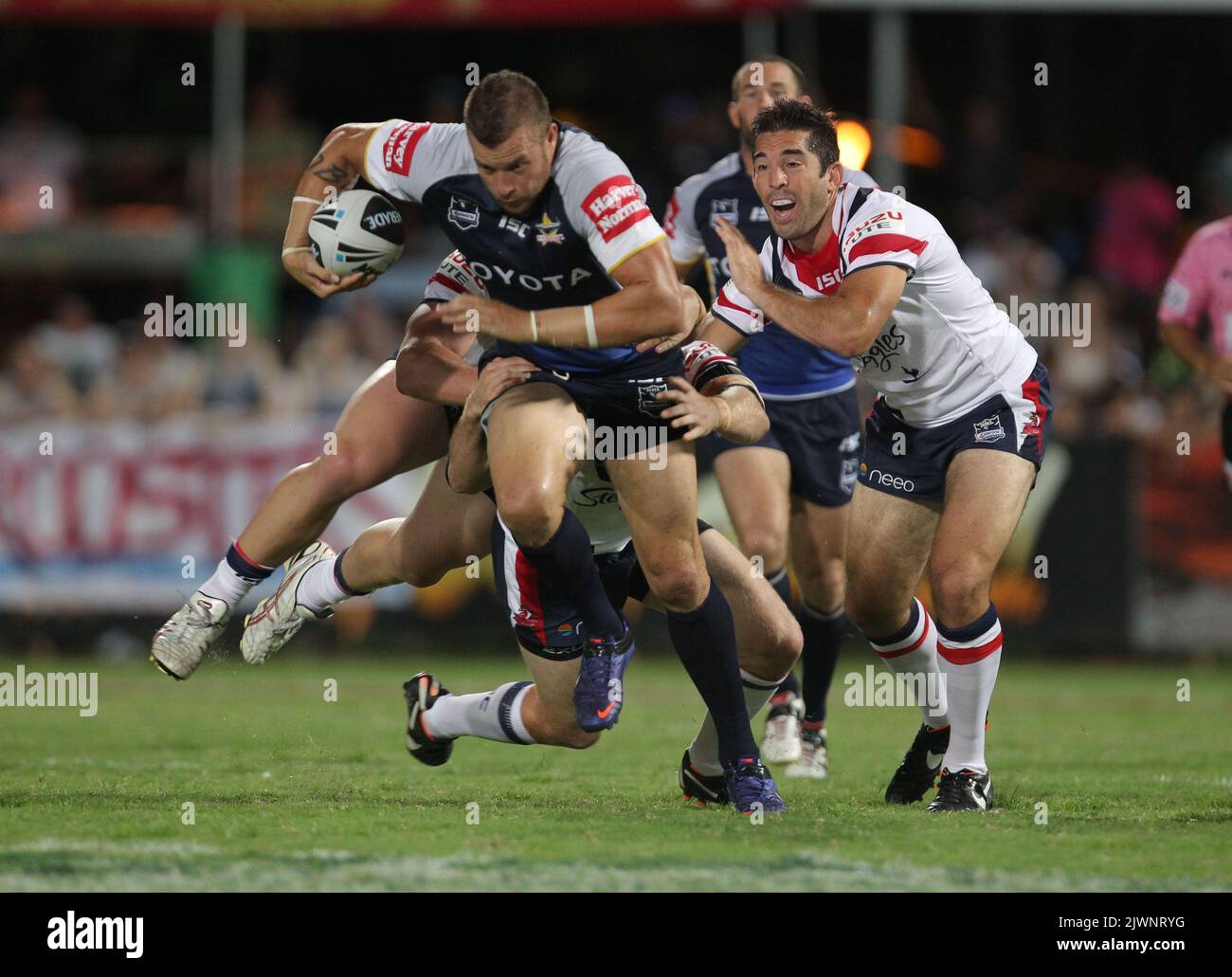 Ashton Sims in action during NRL Rugby League, Round 7 between North ...