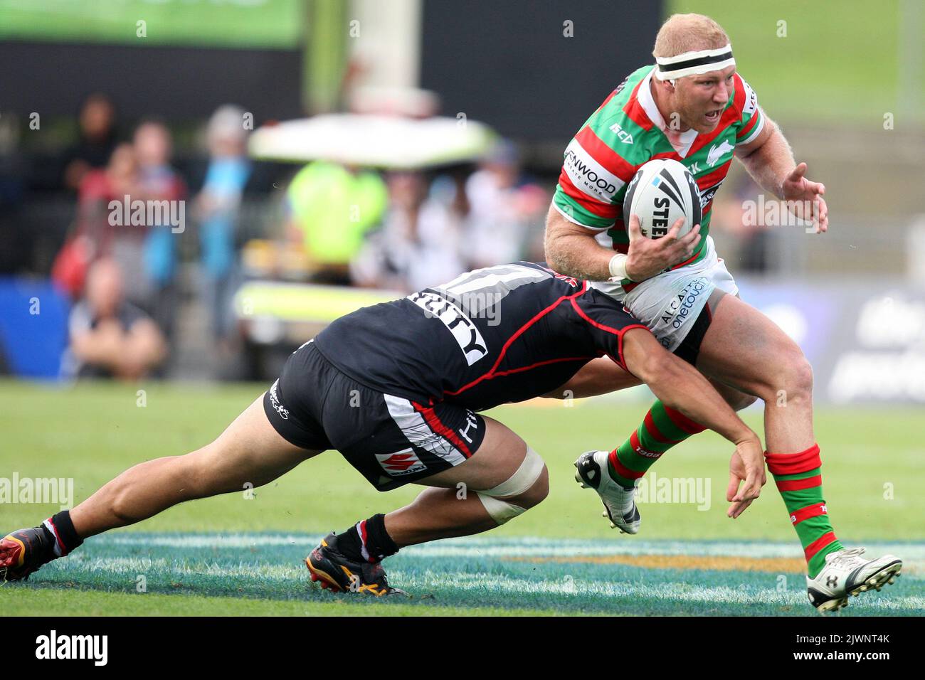 Micheal Crocker in action during the Rugby League match between New ...
