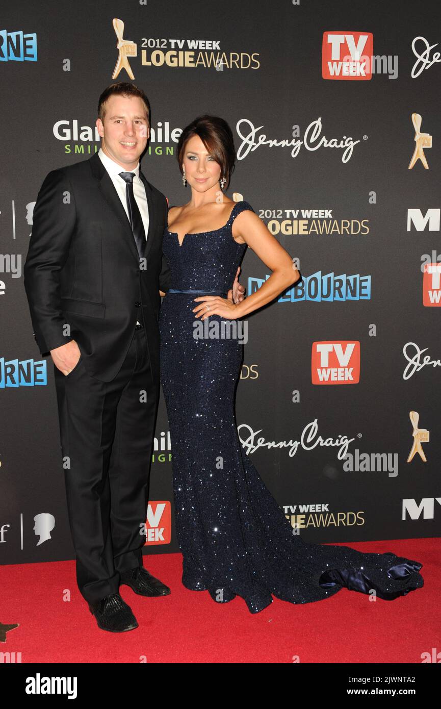 Australian actor Kate Ritchie and Stuart Webb at the 54th Annual Logie ...