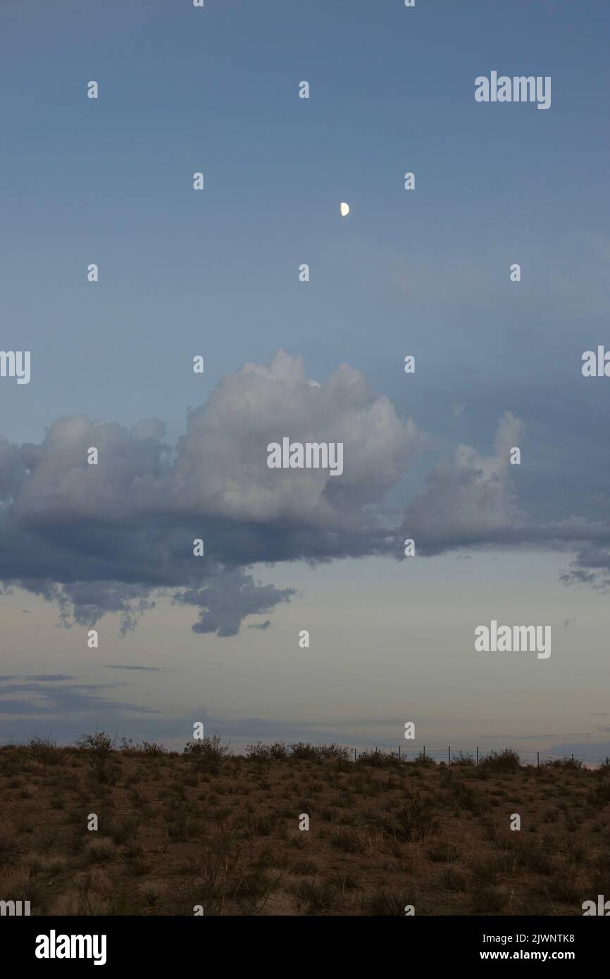 vertical night sky with moon at sunrise Stock Photo - Alamy