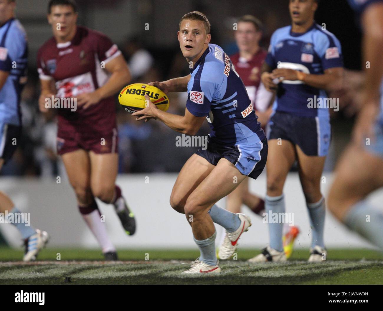 Jacob Miller in action during U20's State of Origin rugby league match ...