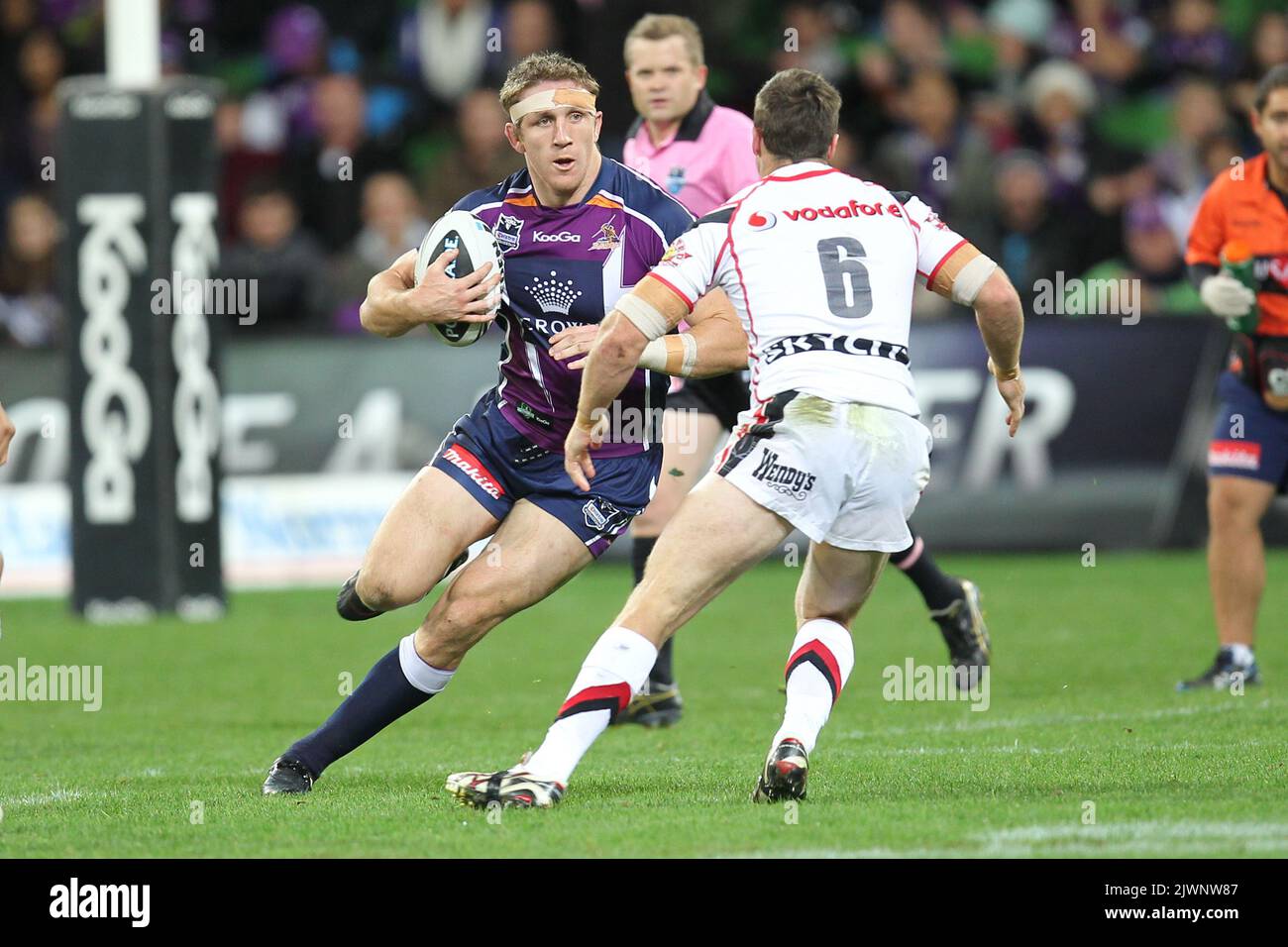 Ryan Hoffman of Melbourne Storm in action during the NRL, Round 8 Rugby ...