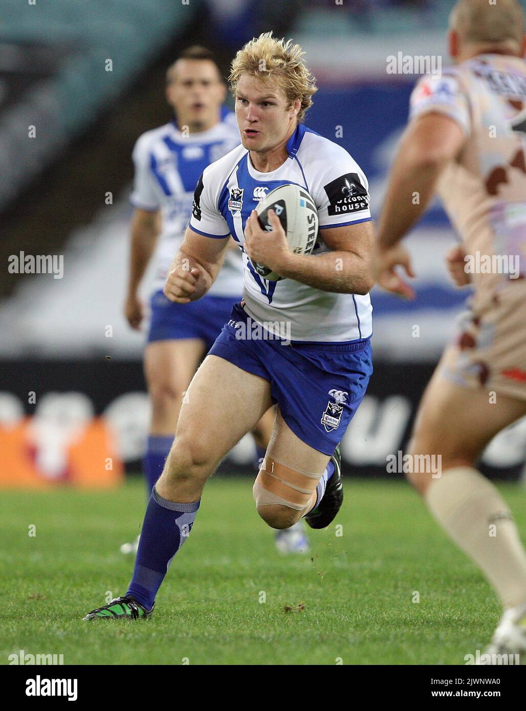 Aidan Tolman in action during the NRL Rugby League match between Manly ...