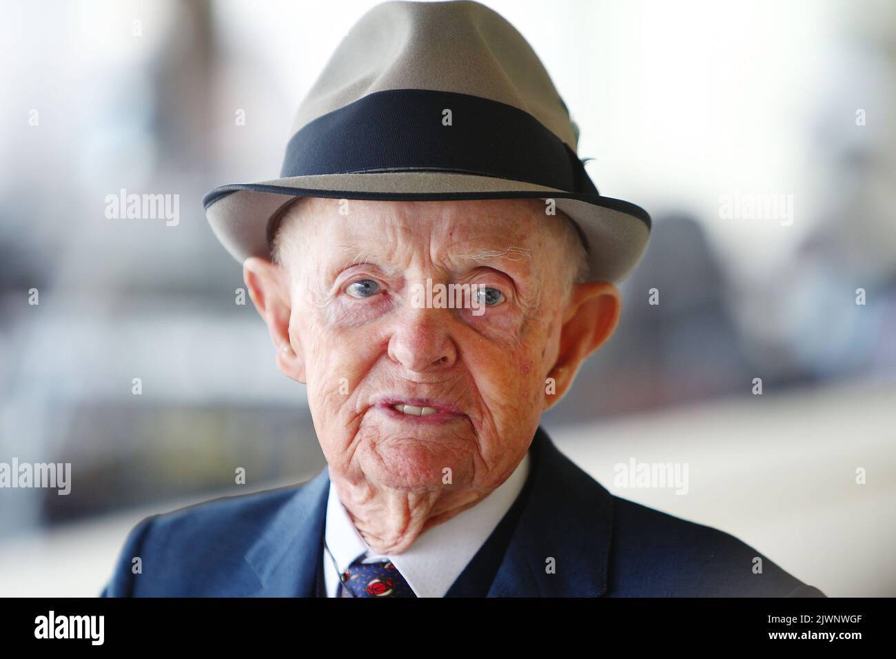 Legendary jockey Edgar Britt attends the Schweppes Sydney Cup Day at ...