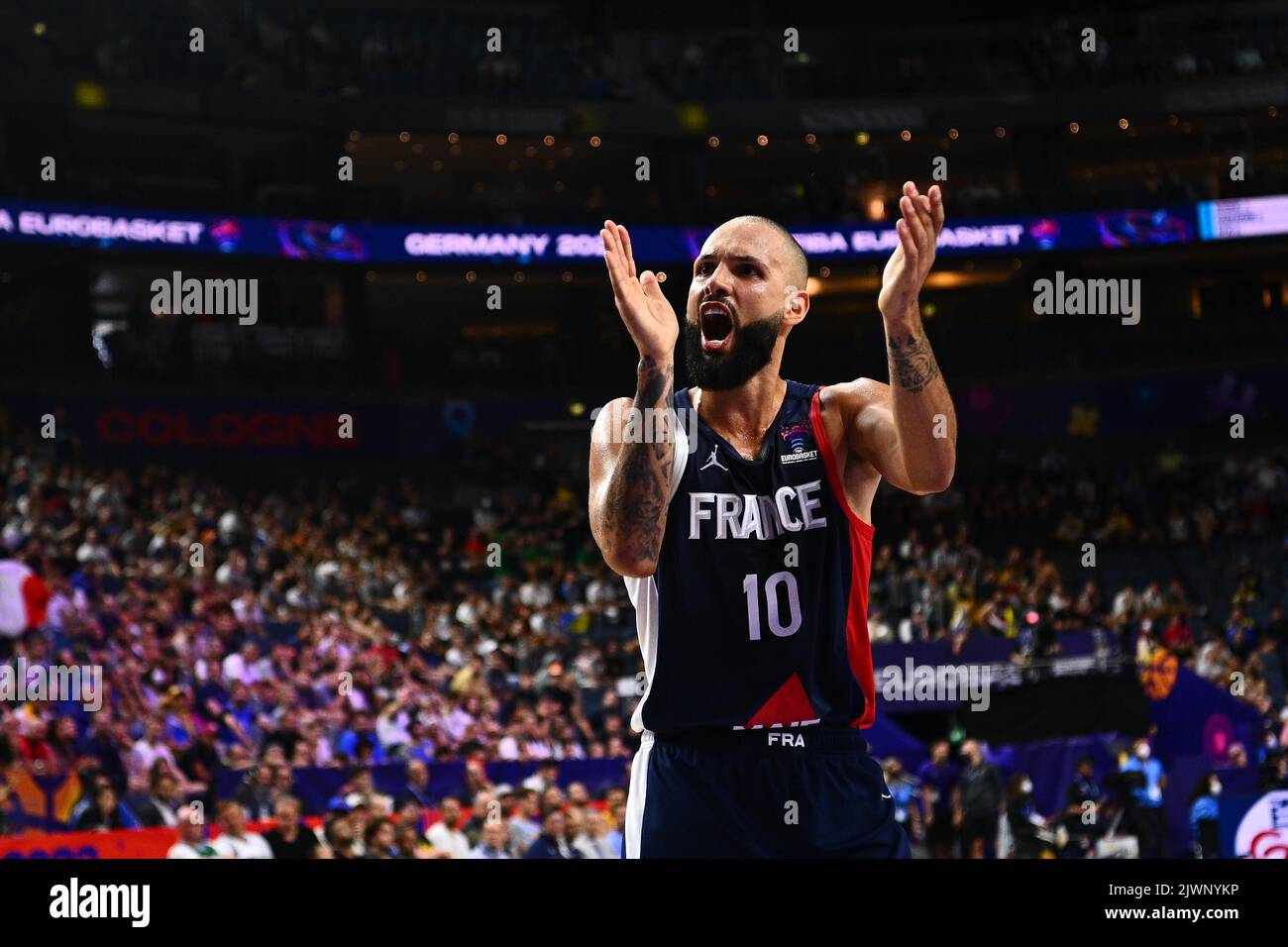 COLOGNE, GERMANY - SEPTEMBER 6, 2022: Evan Fournier. The basketball ...