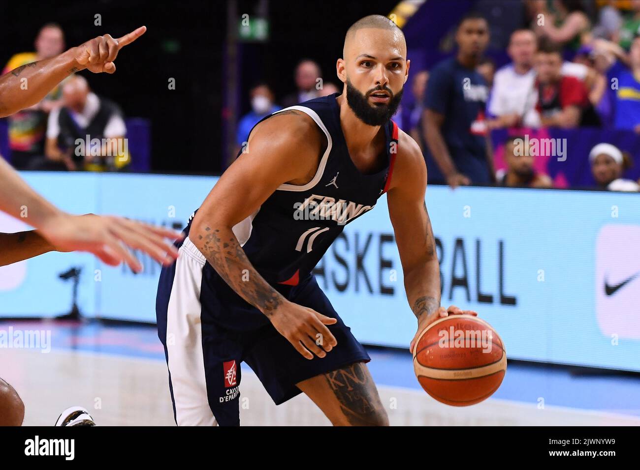 COLOGNE, GERMANY - SEPTEMBER 6, 2022: Evan Fournier. The basketball ...