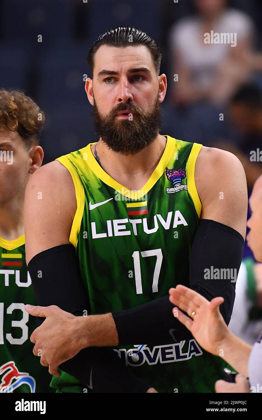 COLOGNE, GERMANY - SEPTEMBER 6, 2022: Jonas Valančiūnas. The basketball ...
