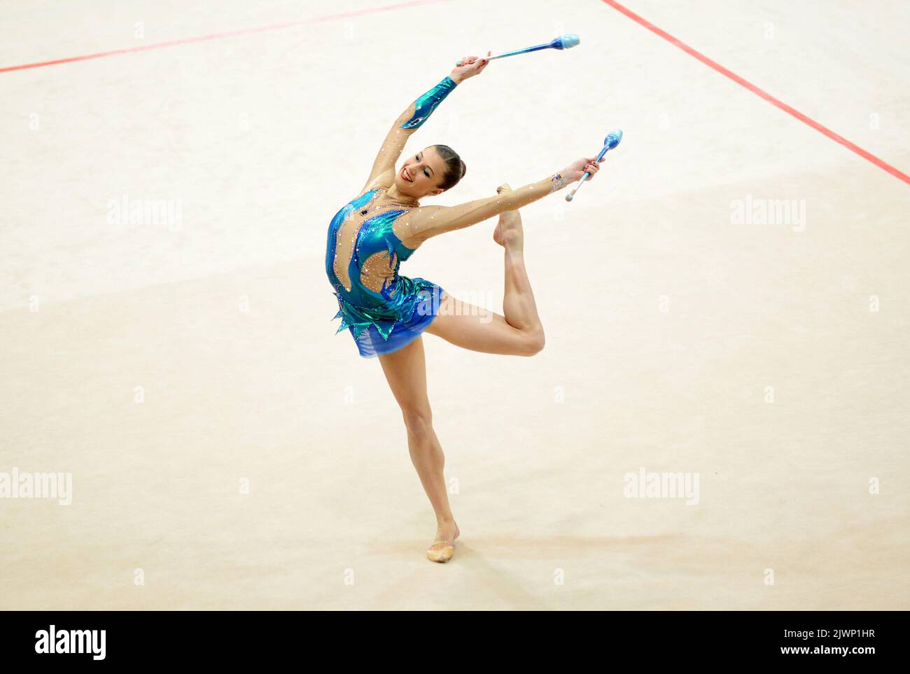 Australian rhythmic gymnast Danielle Prince of QLD competes with the ...