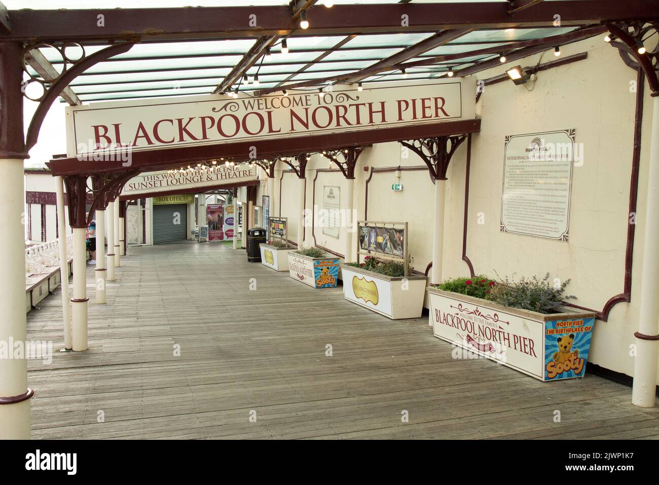 Blackpool North Pier promenade seafront England Stock Photo - Alamy