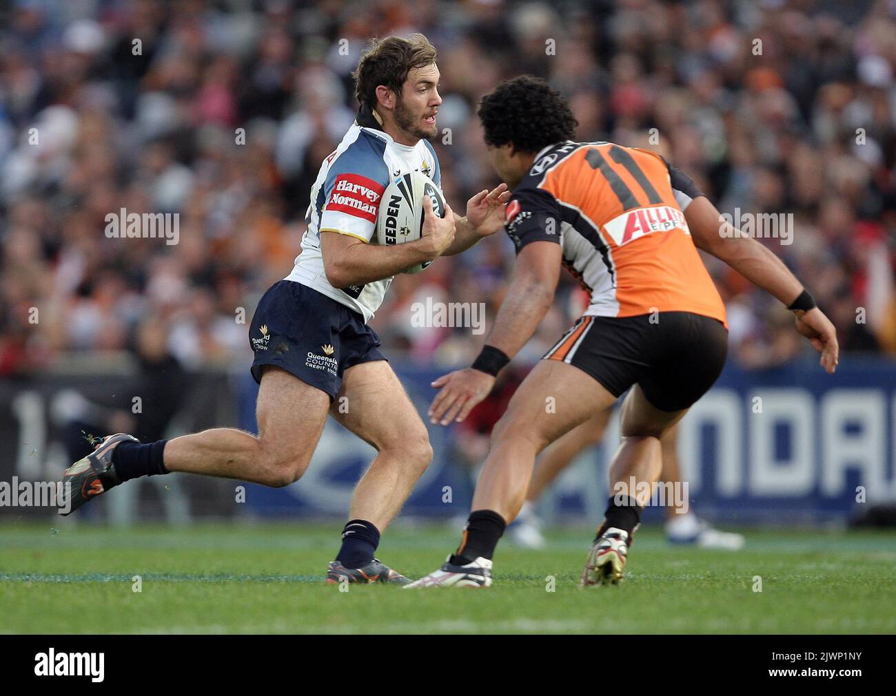Dallas Johnson in action during the NRL, round 12, Wests Tigers V North ...