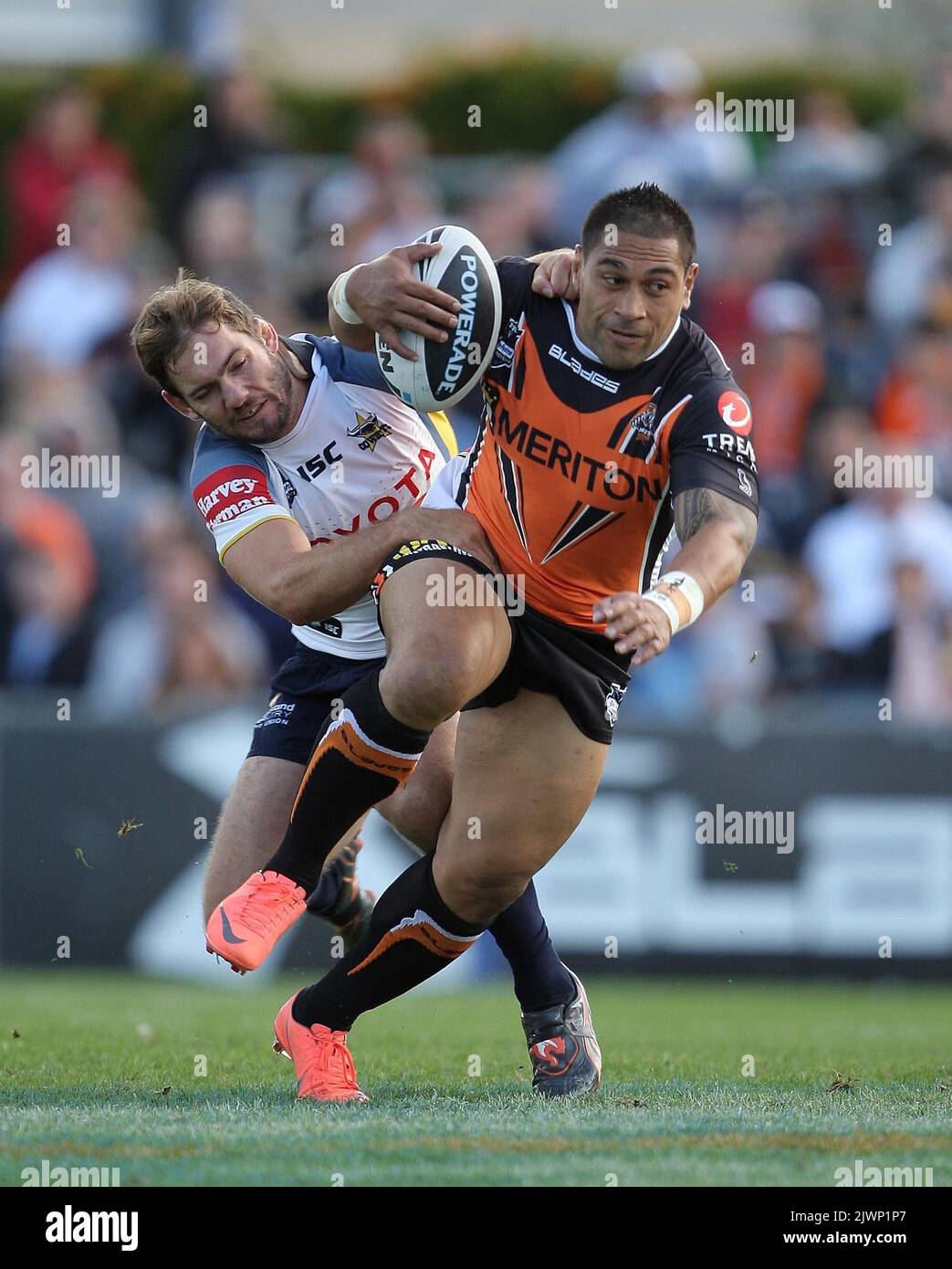Matt Utai in action during the NRL, round 12, Wests Tigers V North ...