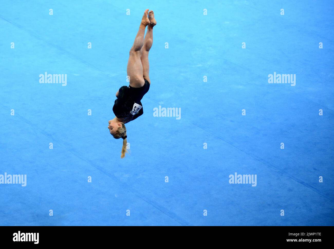 Australian gymnast Emily Little of WA competes on the floor in the ...