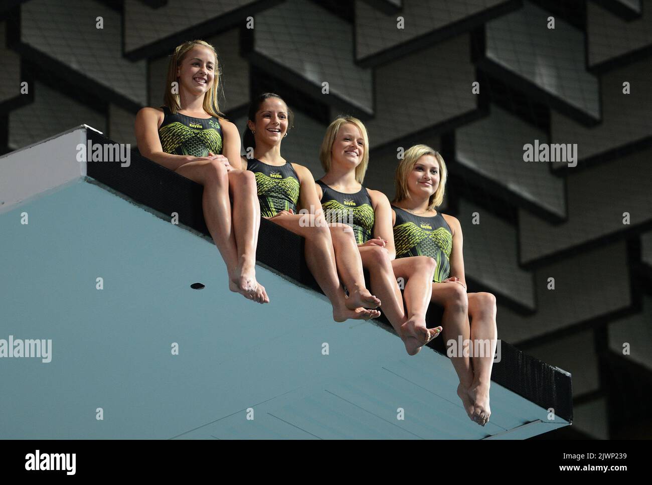Australian Olympic diving team members (L to R) Brittany Broben, Loudy ...