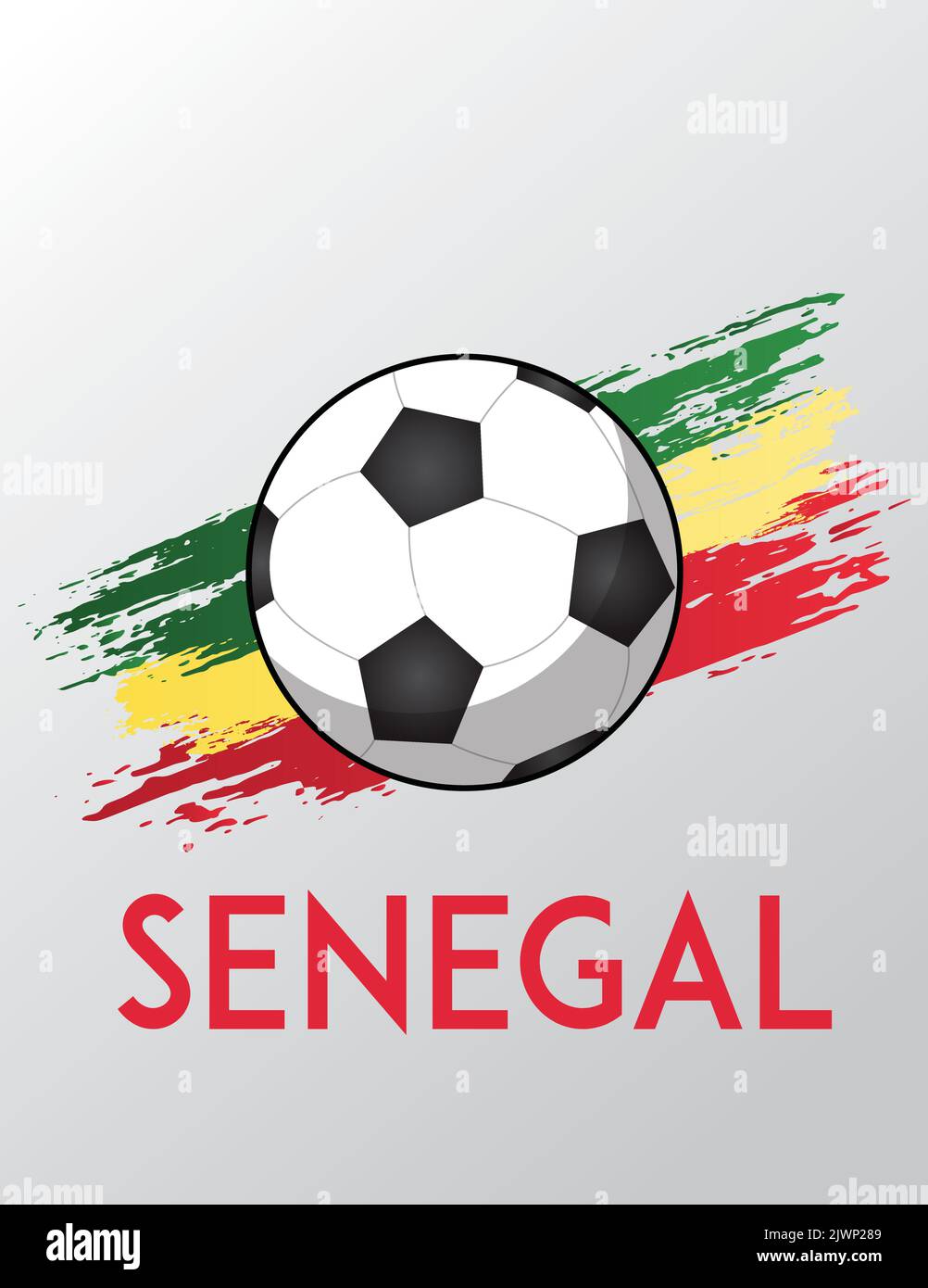 Senegal flag with Brush Effect for Soccer Theme Stock Vector Image ...