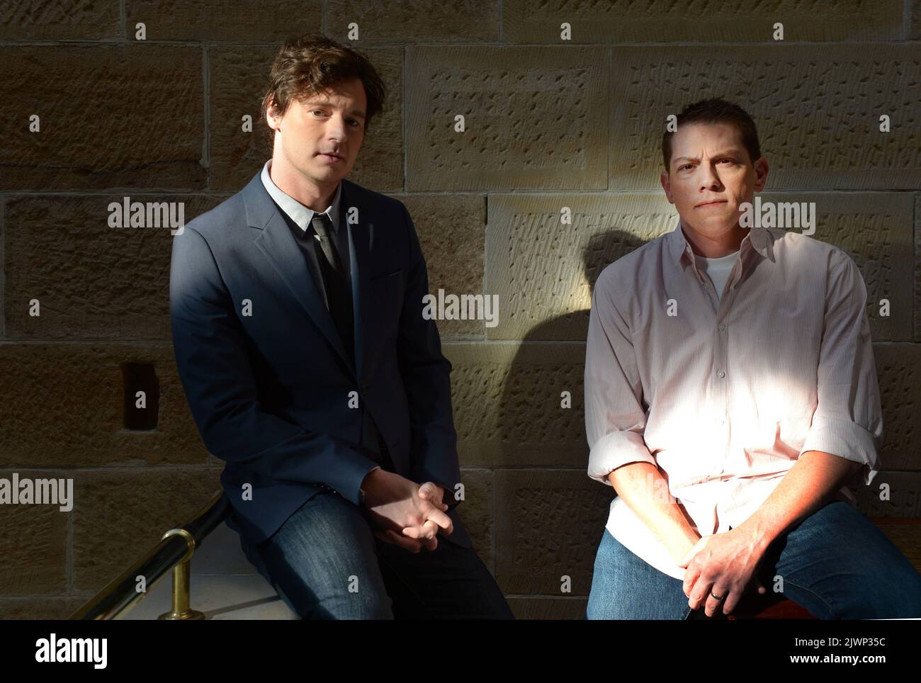 Actor Ben Walker (left) and screenwriter Seth Grahame-Smith (right) for ...