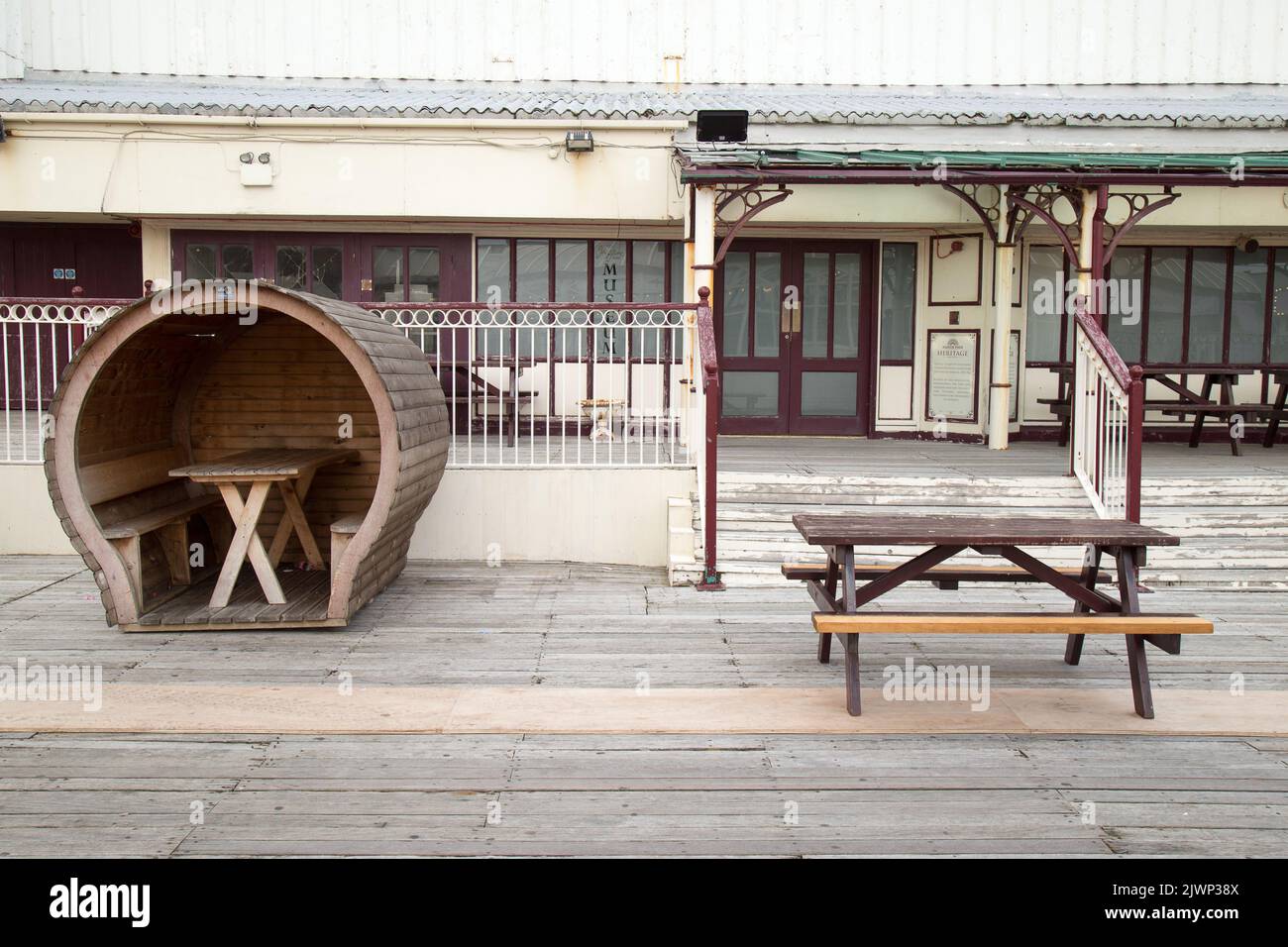 Blackpool North Pier promenade seafront England Stock Photo - Alamy