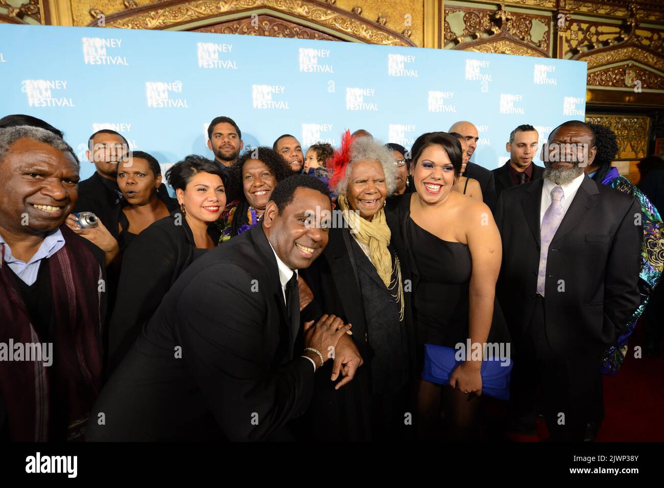 Actor Jimi Bani and Bonita Mabo poses for photographs with her family ...