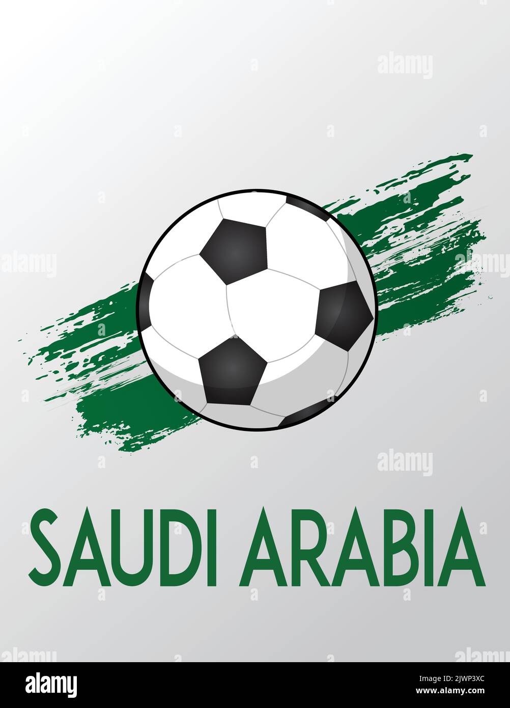 Saudi Arabia flag with Brush Effect for Soccer Theme Stock Vector Image ...
