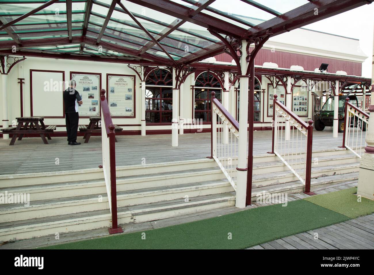 Blackpool North Pier promenade seafront England Stock Photo - Alamy
