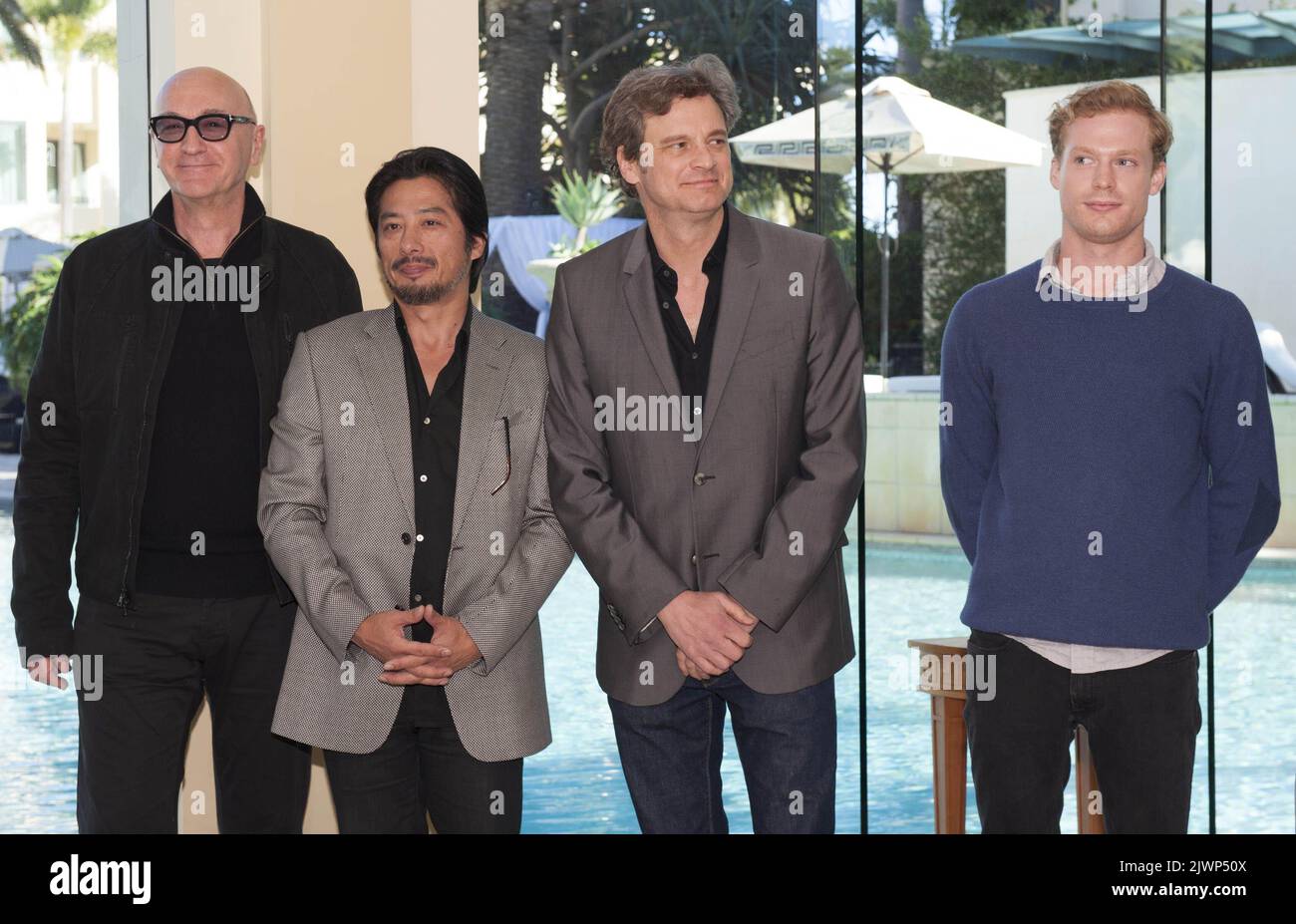 British actor Colin Firth (2nd right), Japanese actor Hiroyuki Sanada ...