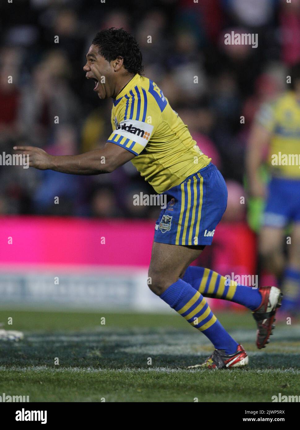 Chris Sandow after kicking the winning drop kick during the NRL Rugby ...
