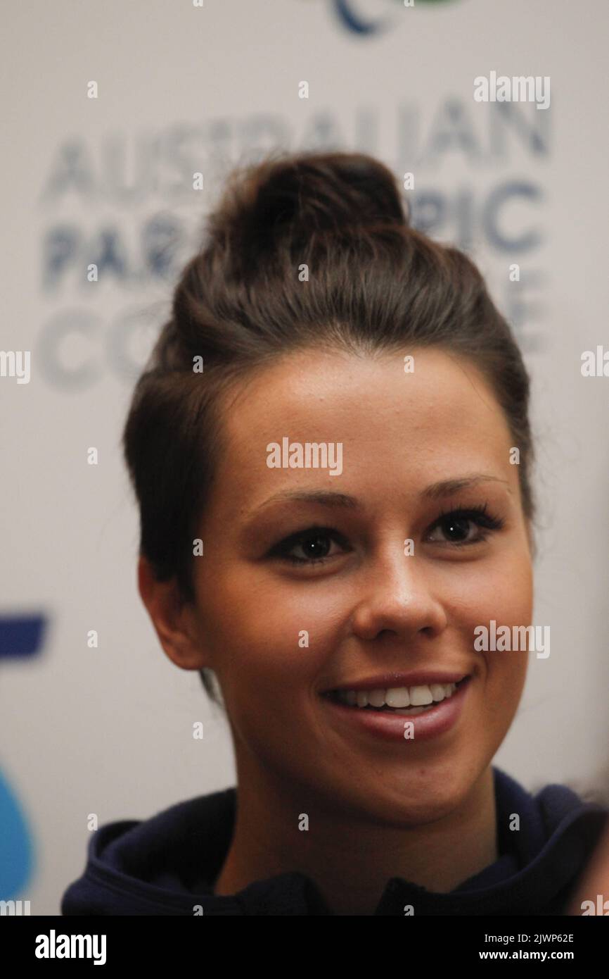 Kelly Cartwright, member of the Australian Paralympic team smiles ...