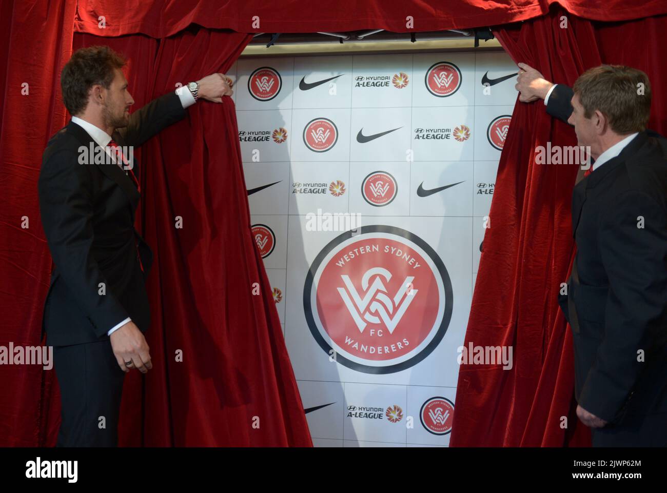 (lt-rt) Coach Tony Popovic and Executive Chairman Lyall Gorman unveil ...