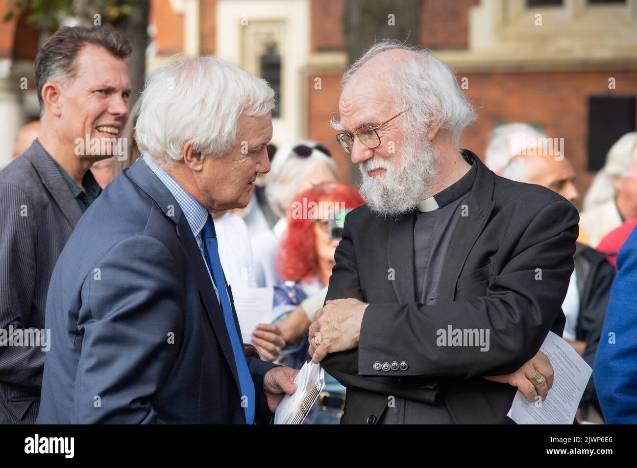 London, UK. 6th Sep, 2022. Rowan WIlliams Unveils Statue Honouring W B ...