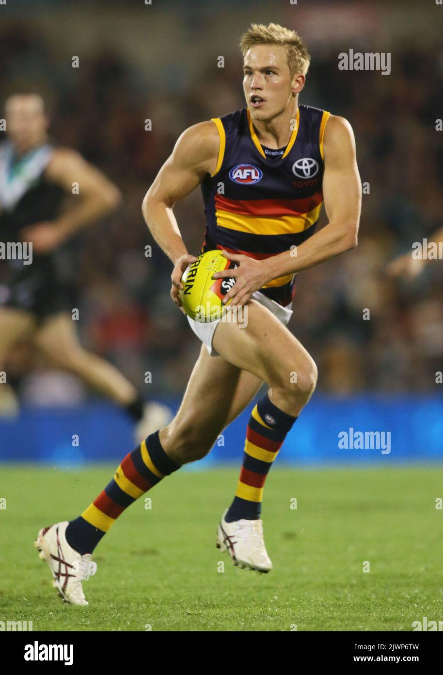 Bernie Vince of the Adelaide Crows in action during round fifteen of ...