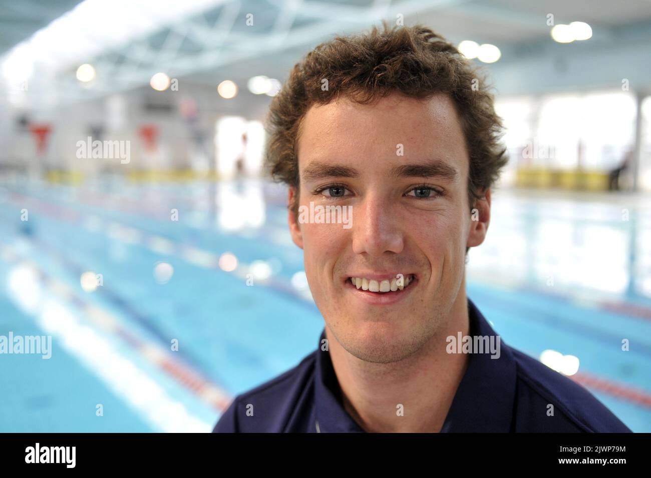 100 metre breaststroke world champion Blake Cochrane poses for ...