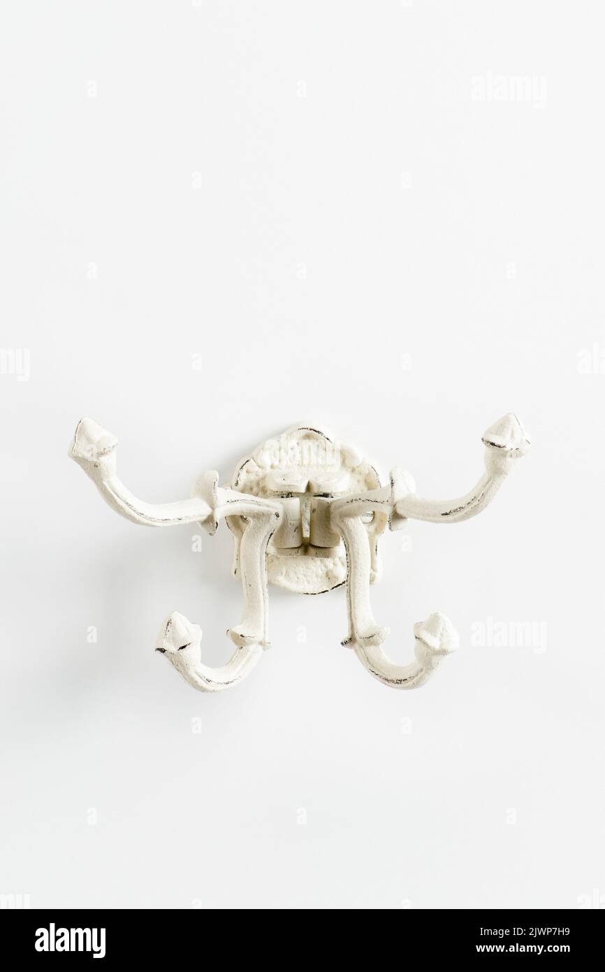 Hinged rustic coat hook Stock Photo - Alamy