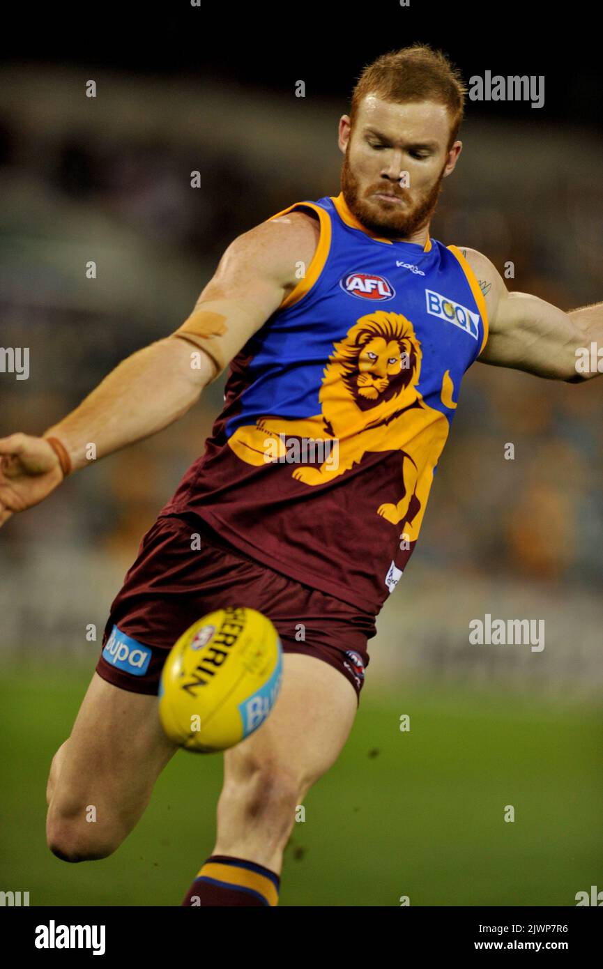iBrisbane Lion Daniel Merrett n action during the Round 16 Brisbane ...