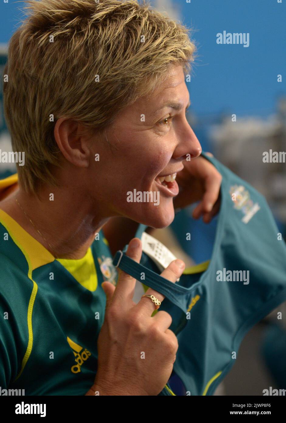 Australian women's beach volleyball player Natalie Cook, competing in ...