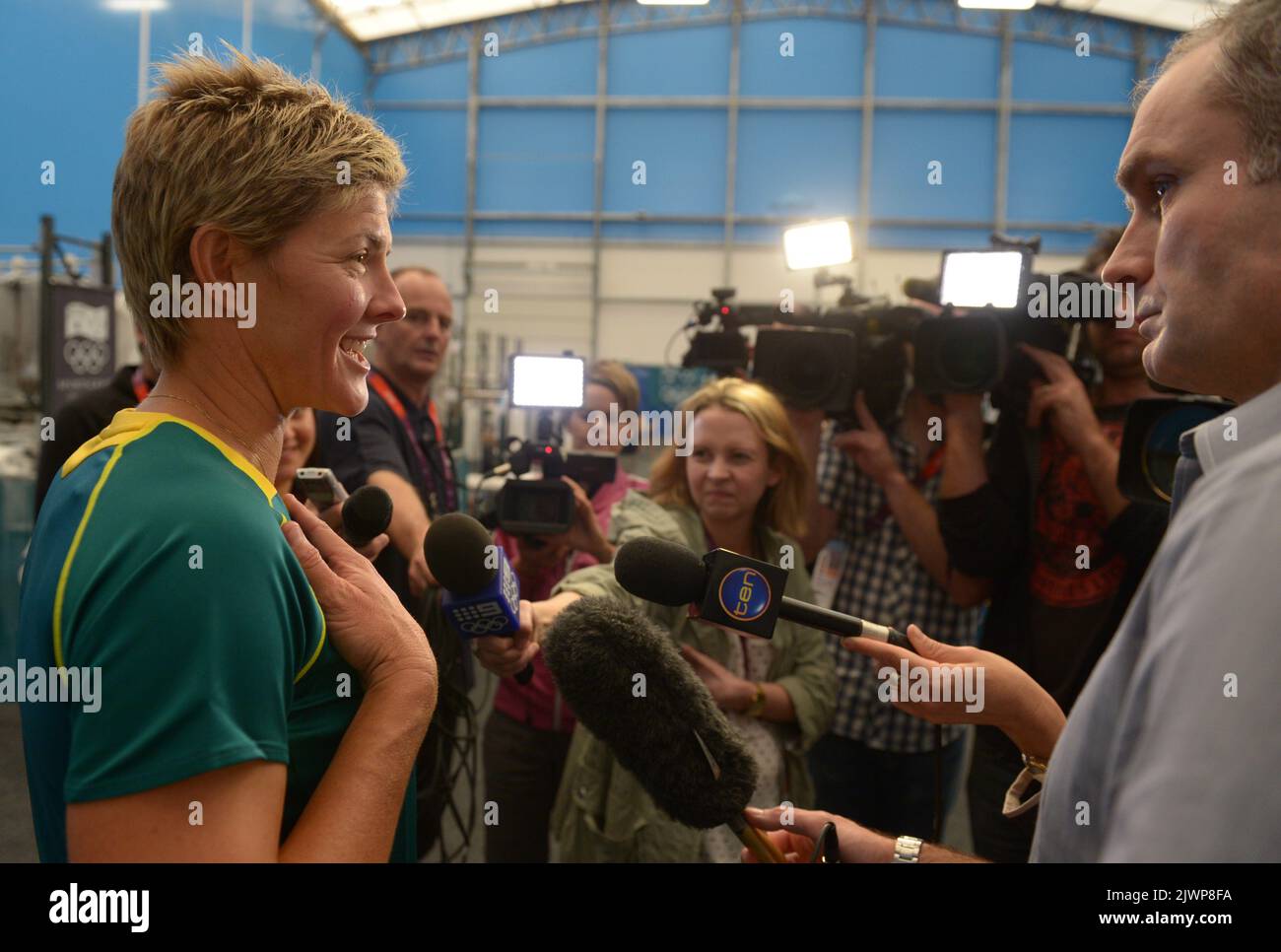 Australian women's beach volleyball player Natalie Cook, competing in ...