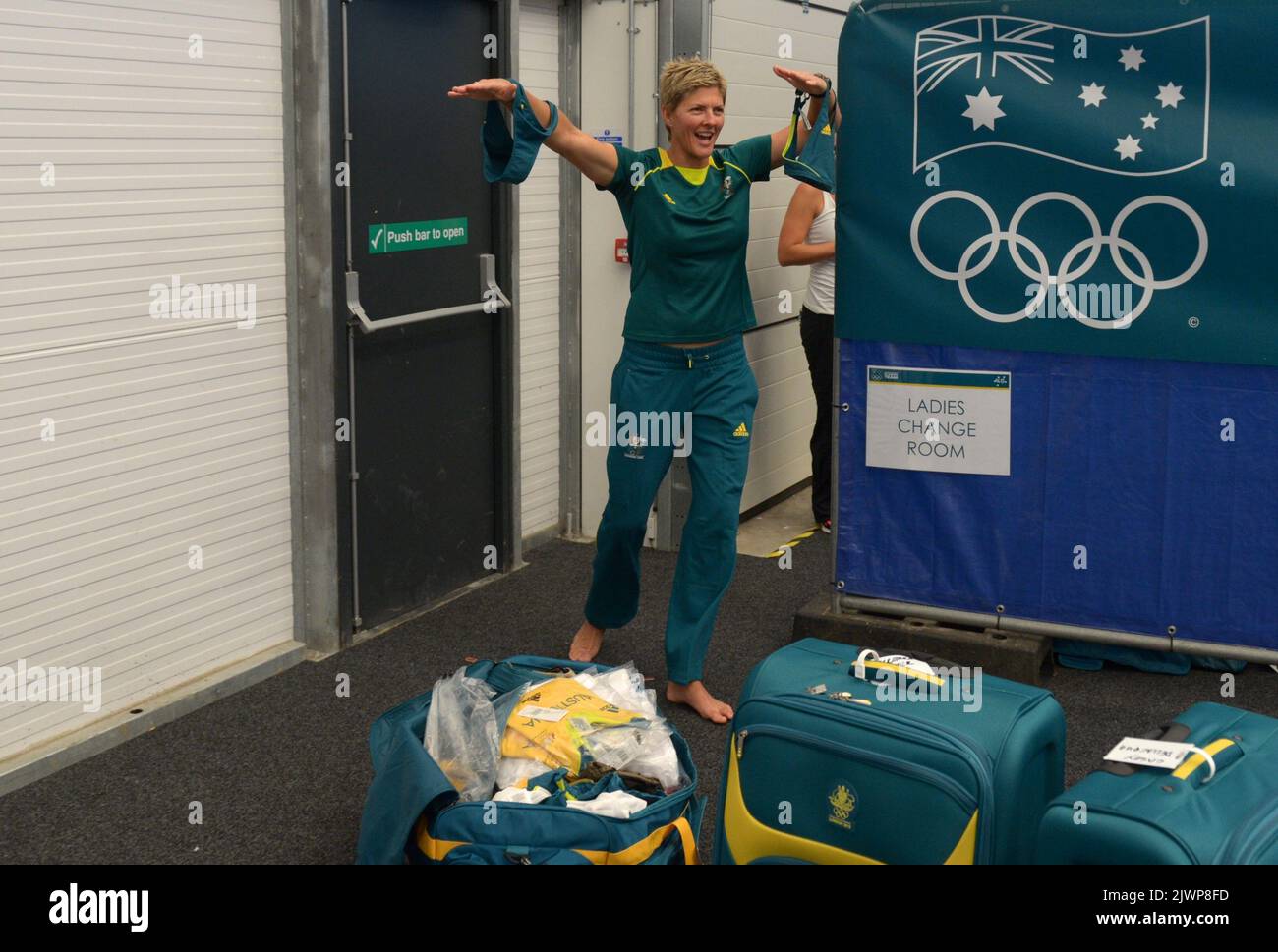 Australian women's beach volleyball player Natalie Cook, competing in ...