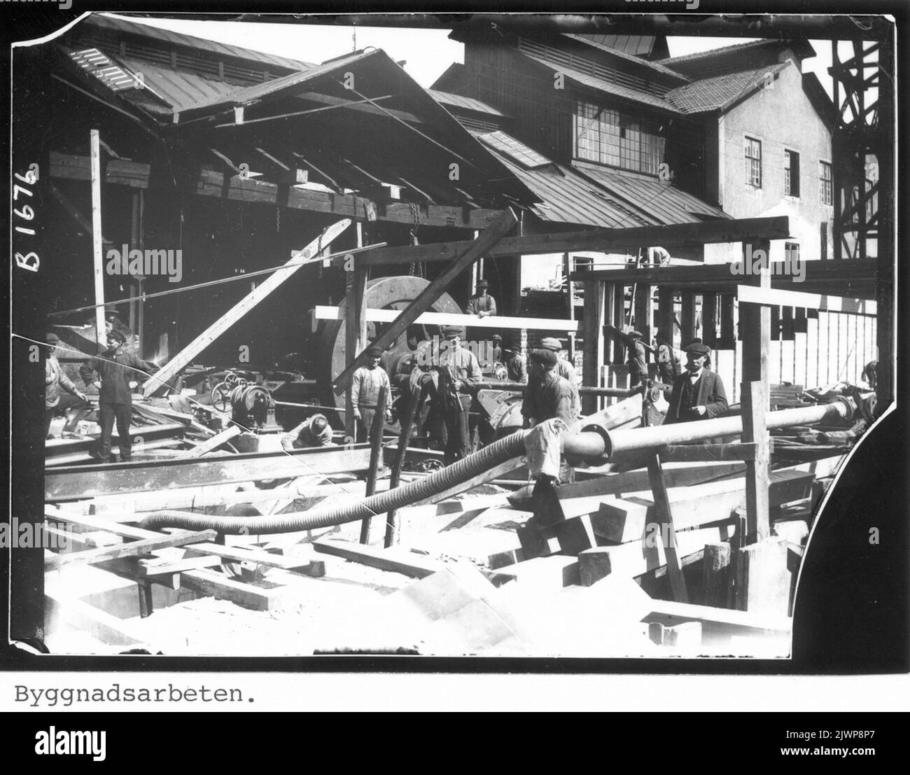 Construction equipment work Black and White Stock Photos & Images - Alamy