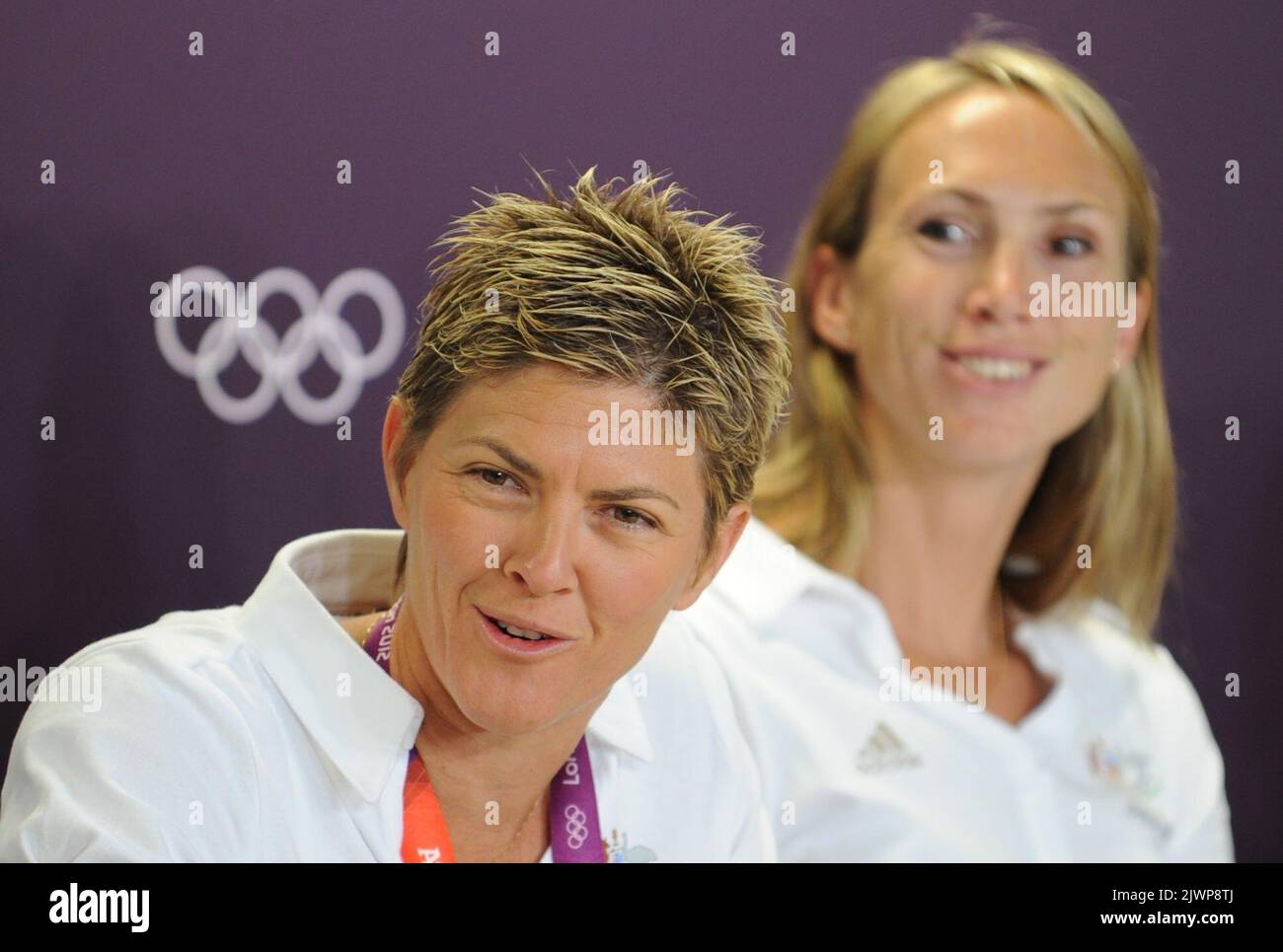 (lt-rt) Australian Olympic beach volleyball players Natalie Cook and ...