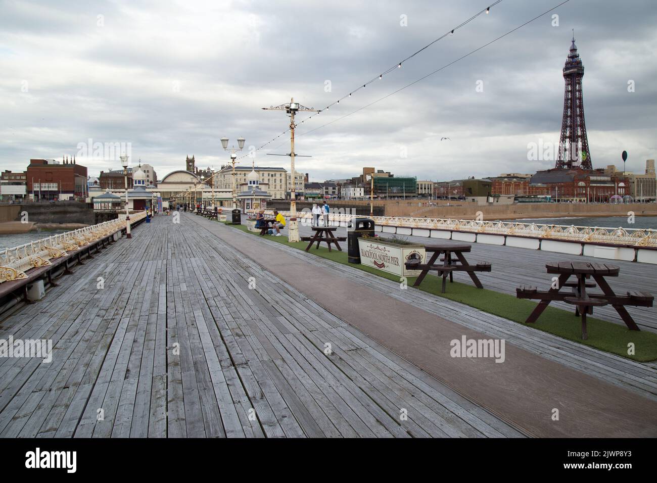 Blackpool North Pier promenade seafront England Stock Photo - Alamy