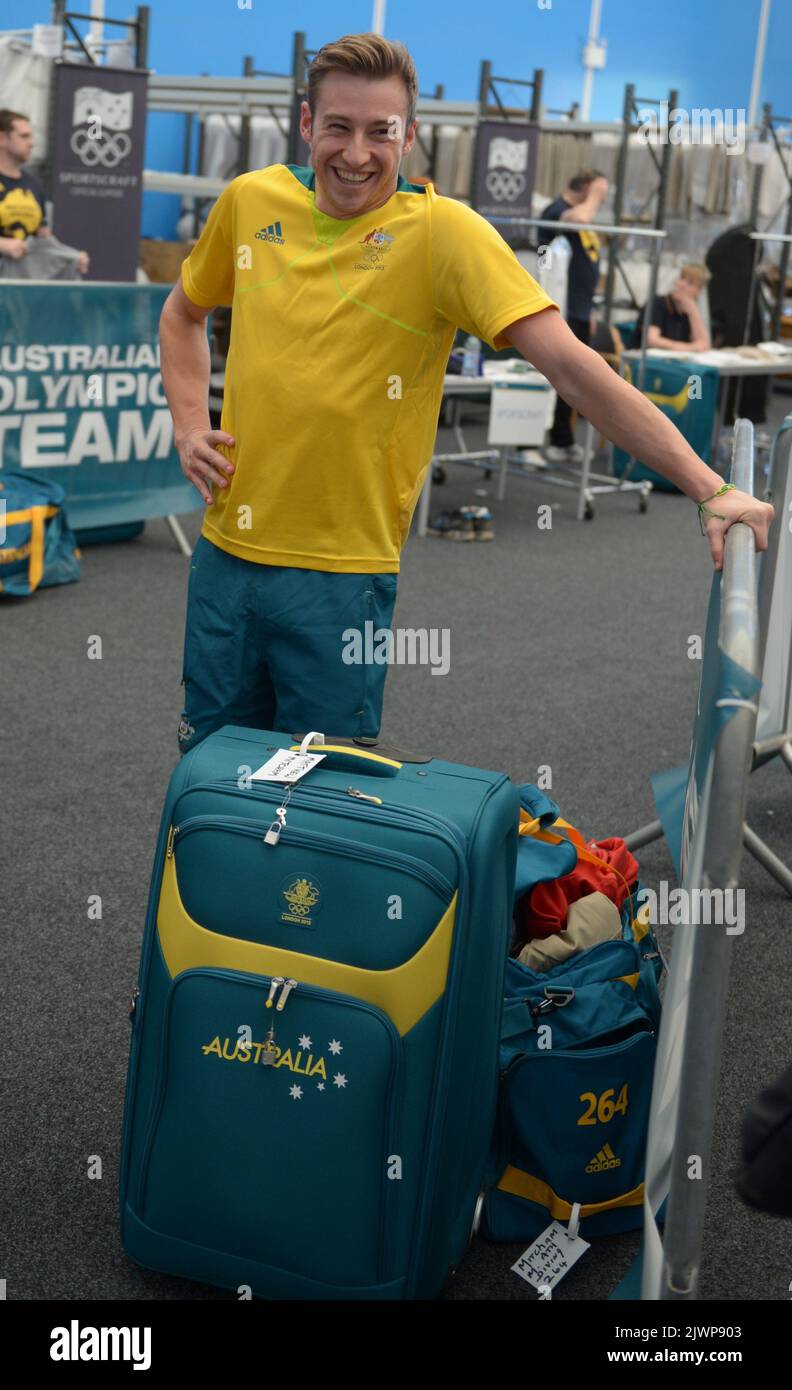 Australian Olympic diver Matthew Mitcham gets fitted with his clothing ... Australian Olympic diver Matthew Mitcham gets fitted with his clothing ...