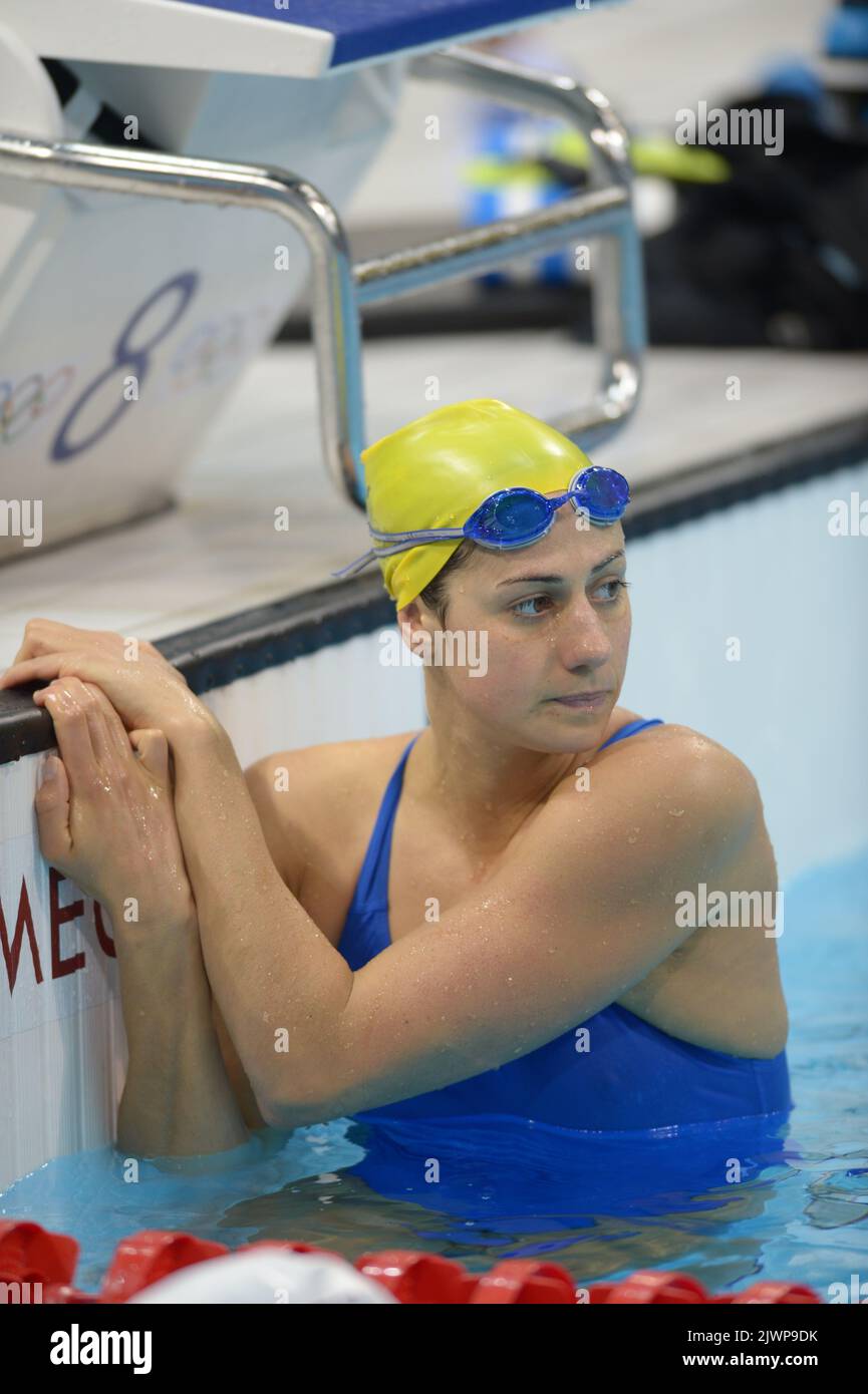 Australian Olympic swimmer Stephanie Rice training in the competition ...