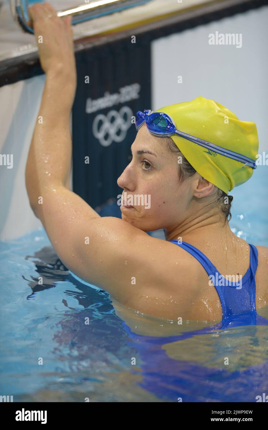 Australian Olympic swimmer Stephanie Rice training in the competition ...