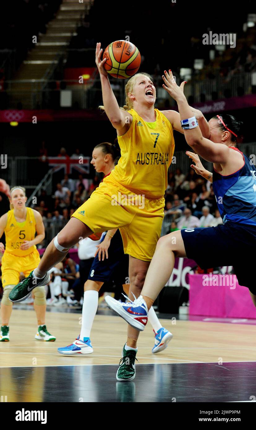 Australia's Abby Bishop during the women's basketball preliminary round ...