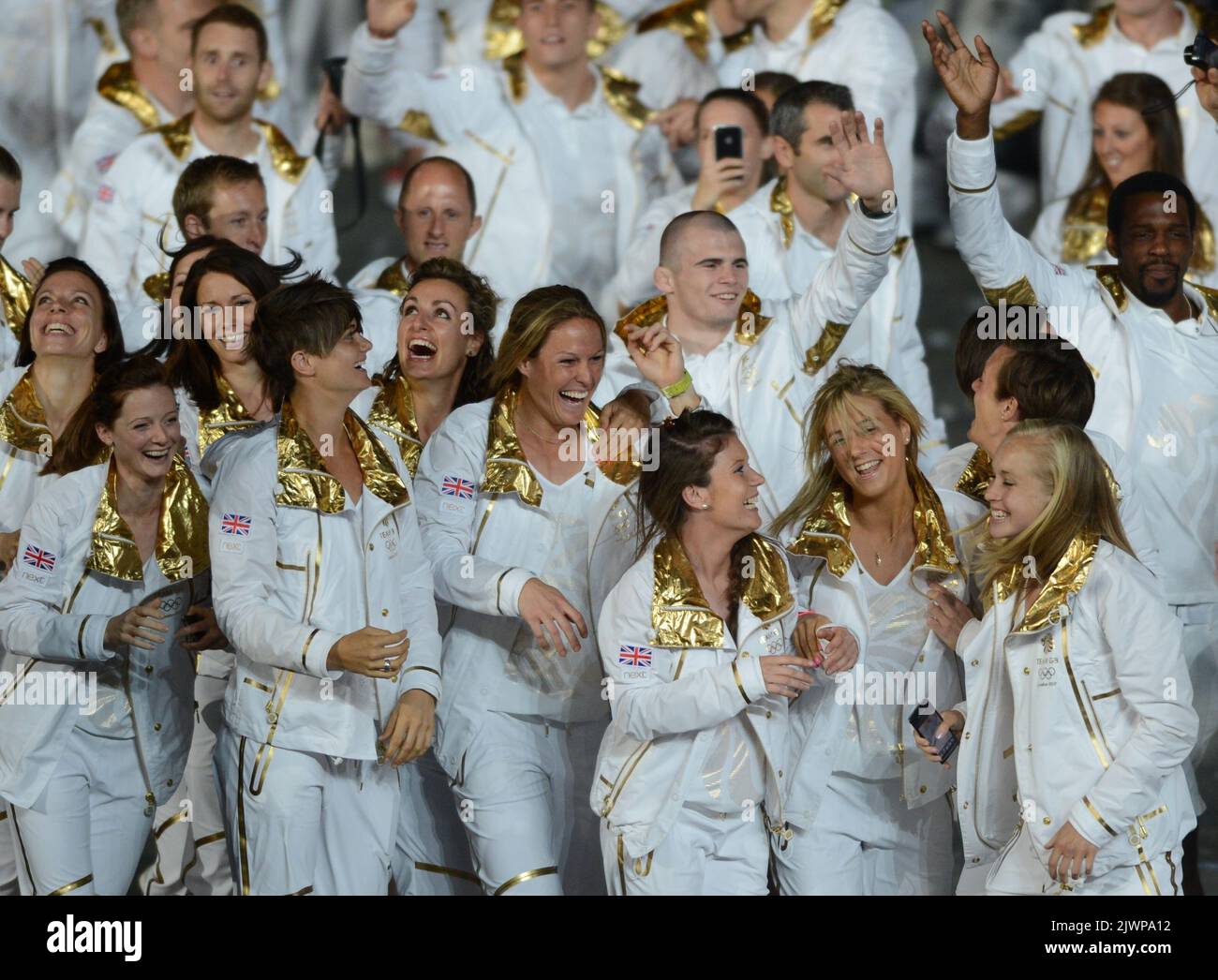 Great Britain enter the Olympic Stadium during opening ceremony for the ...