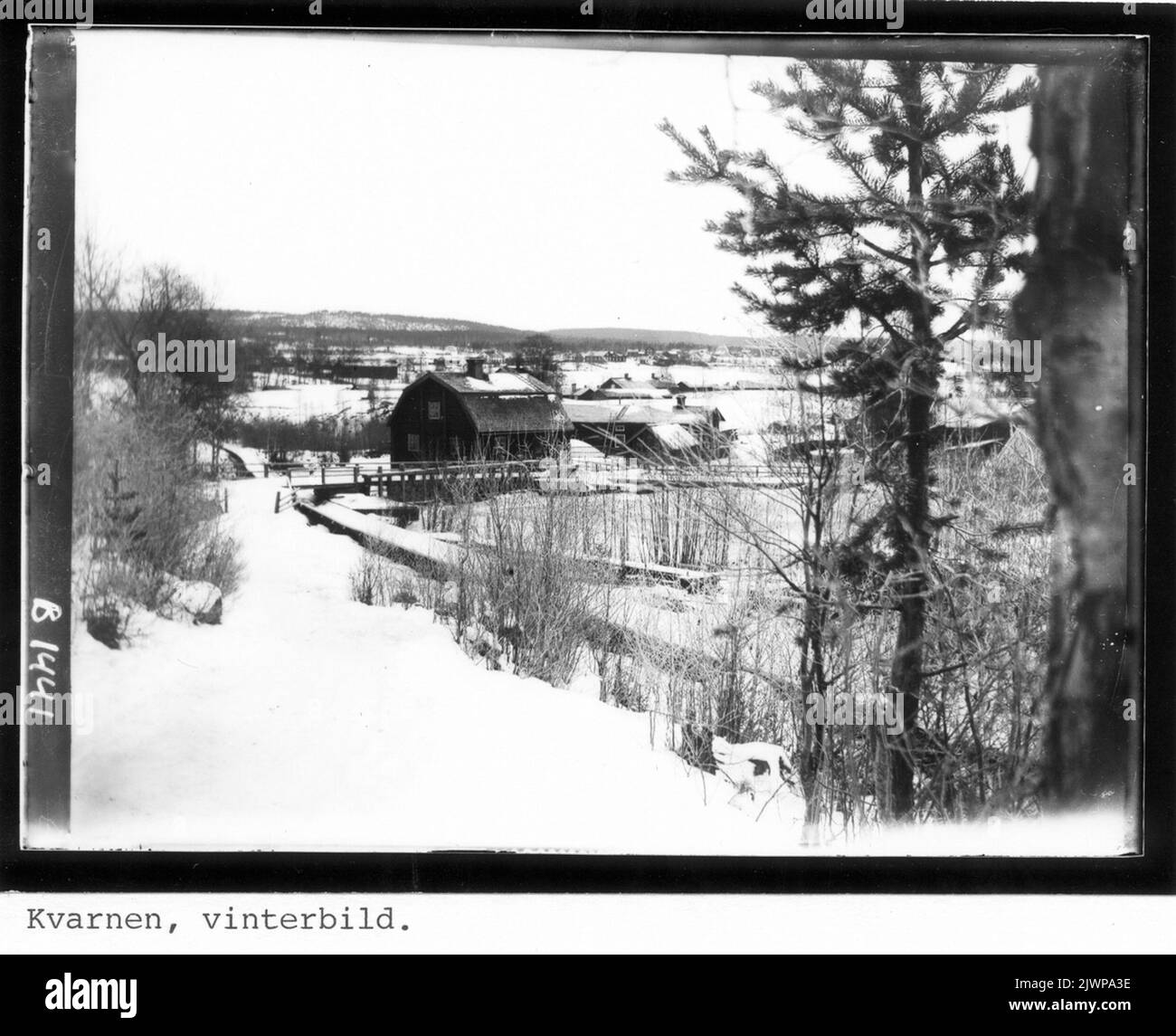 The mill, winter image. Kvarnen, vinterbild Stock Photo - Alamy